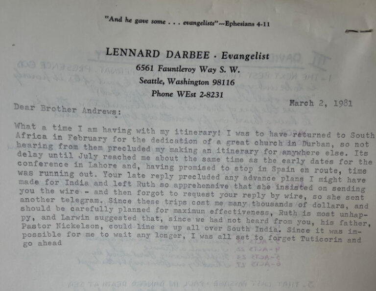 Dear Brother Andrew - Lennard Darbee